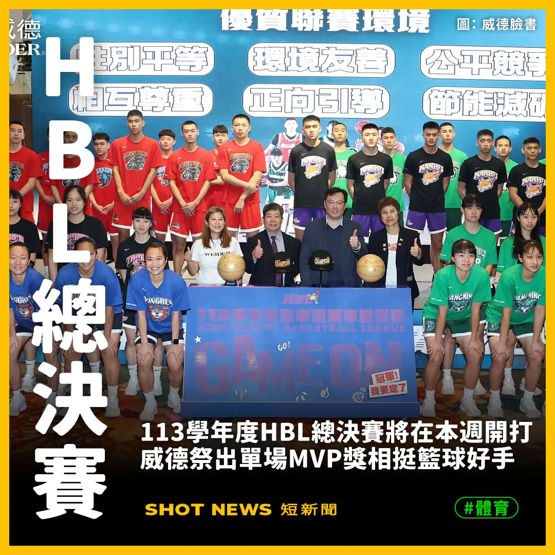 HBL總決賽倒數 威德祭單場MVP獎相挺